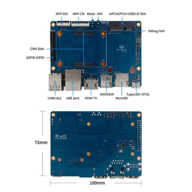 Banana Pi Bpi Cm4 Computer Module With Amlogic A3111d Compatible With Raspberry Pi Cm4 Banana